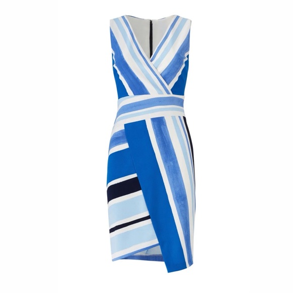 Donna Morgan | Dresses | Vintage Donna Morgan Blue Striped Sun Dress 6 ...